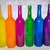 Colored Glass Bottles, 8 Bottle Set, Tinted Wine Bottles, Bottle Tree ...