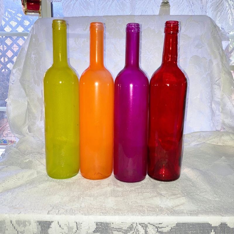 Colored Glass Bottles - Etsy