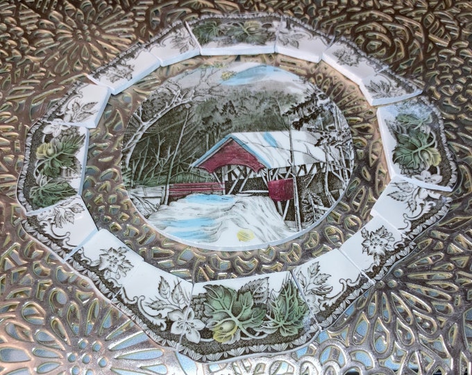 Broken China Mosaic Tiles, Hand Cut Tiles, Vintage China Mosaic Tiles ...