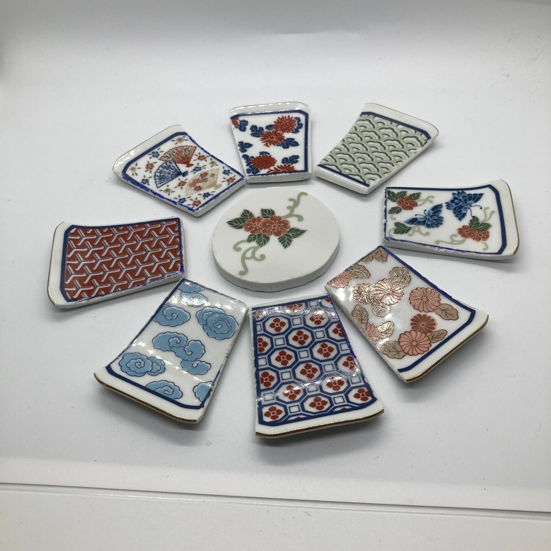 Broken China Mosaic Tiles, Hand Cut Tiles, Vintage China Mosaic Tiles ...