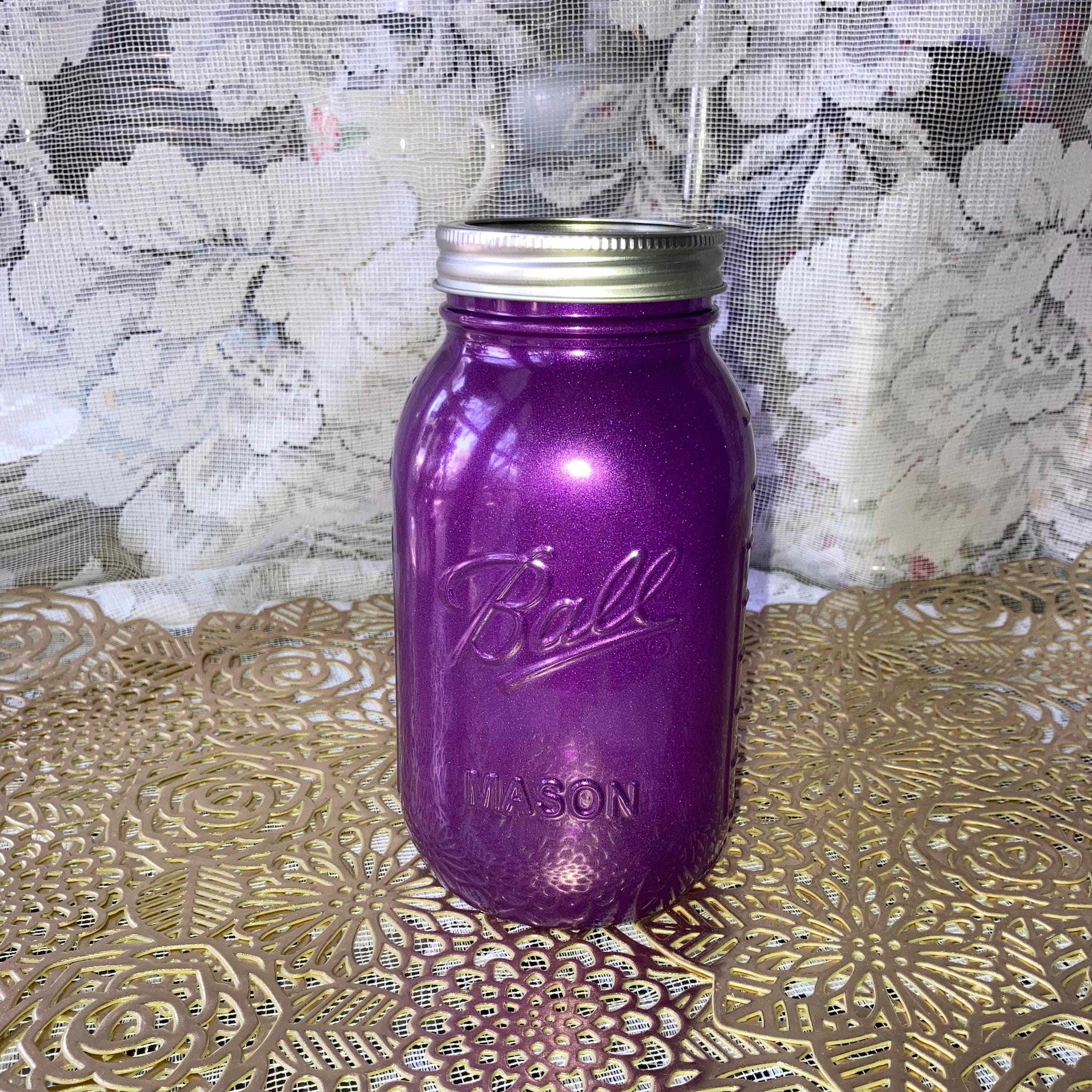 Tinted Mason Jar: 64 Oz Wide Mouth Colored Canning Jar, Craft & Wedding ...