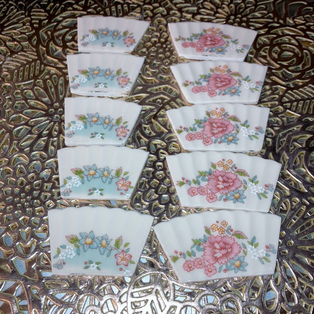 Broken China Mosaic Tiles, Hand Cut Tiles, Vintage China Mosaic Tiles ...