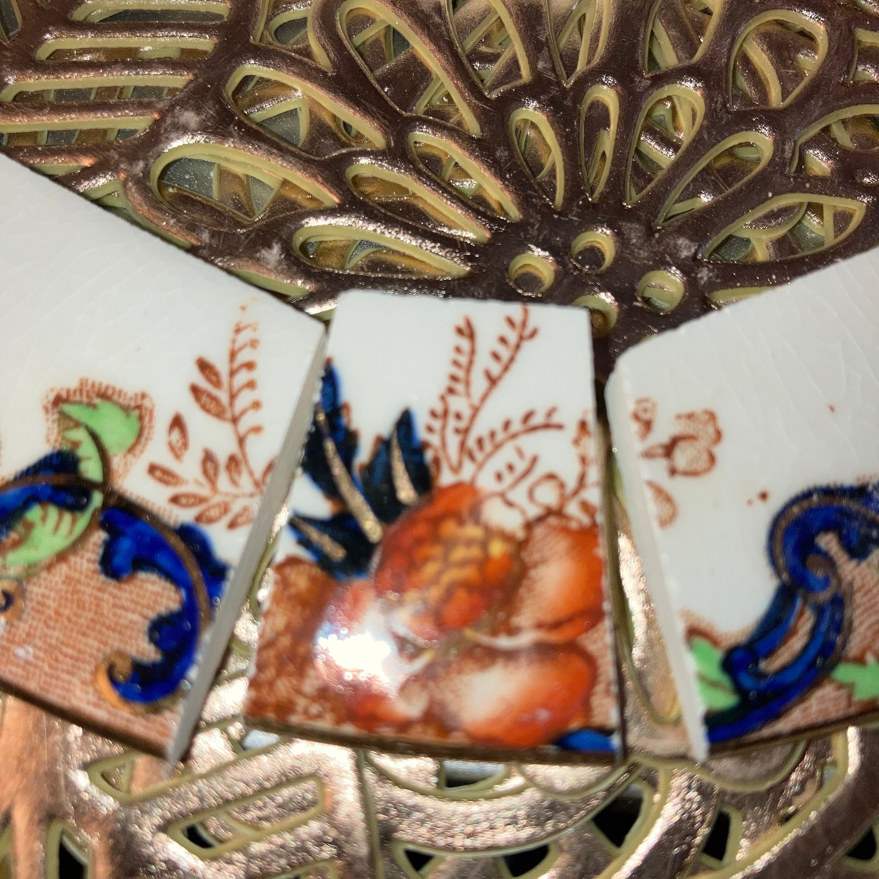 Broken China Mosaic Tiles Hand Cut Tiles Vintage China - Etsy