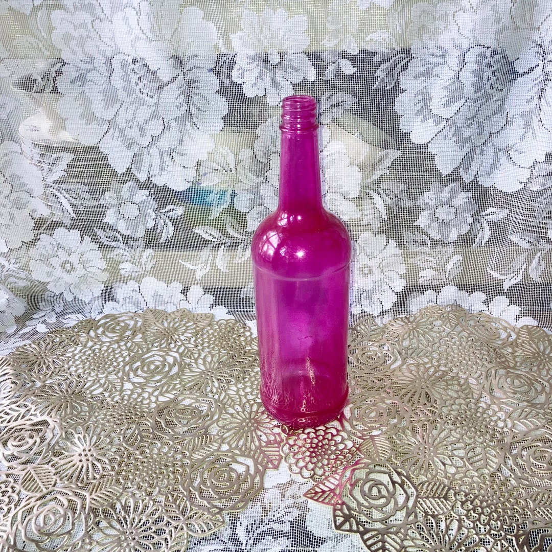 Colored Glass Bottles, 4 Bottle Set, Tinted Wine Bottles, Bottle Tree ...