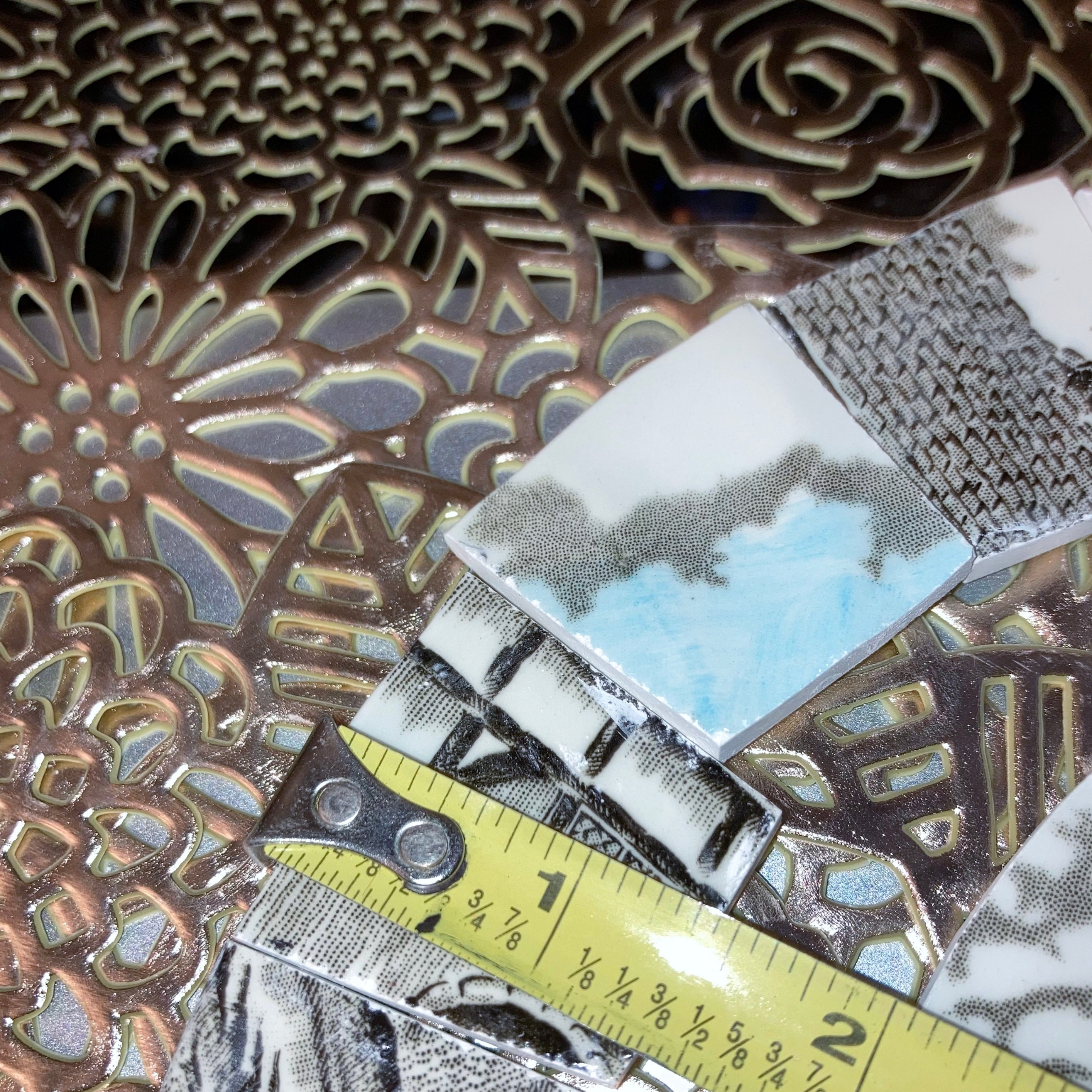 Broken China Mosaic Tiles Hand Cut Tiles Vintage China - Etsy