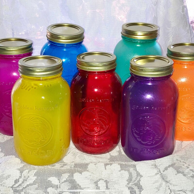 Colored Mason Jars - Etsy