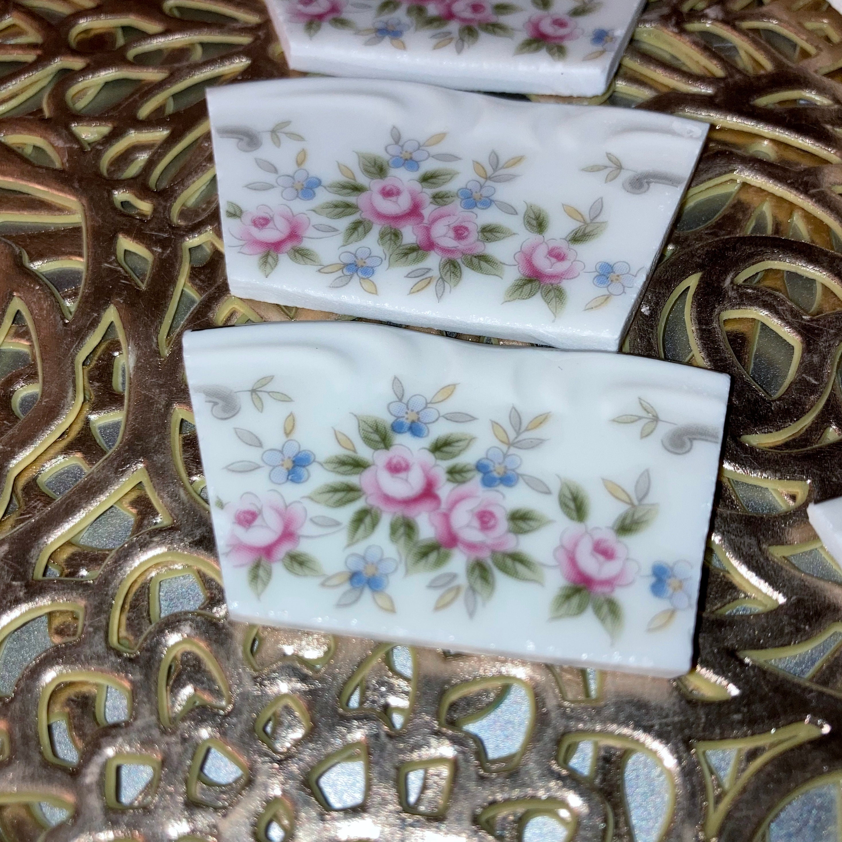 Broken China Mosaic Tiles Hand Cut Tiles Vintage China - Etsy