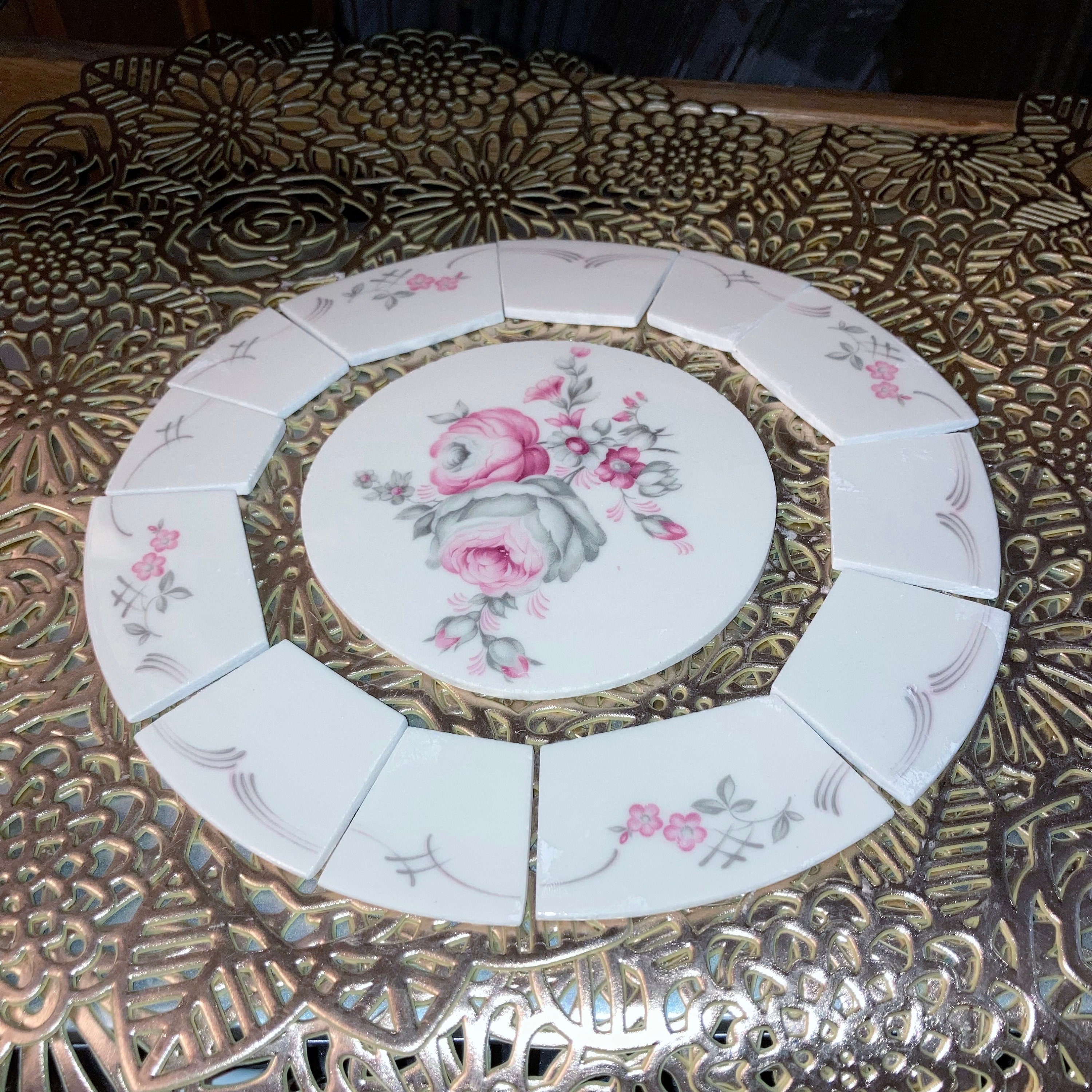 Broken China Mosaic Tiles Hand Cut Tiles Vintage China - Etsy