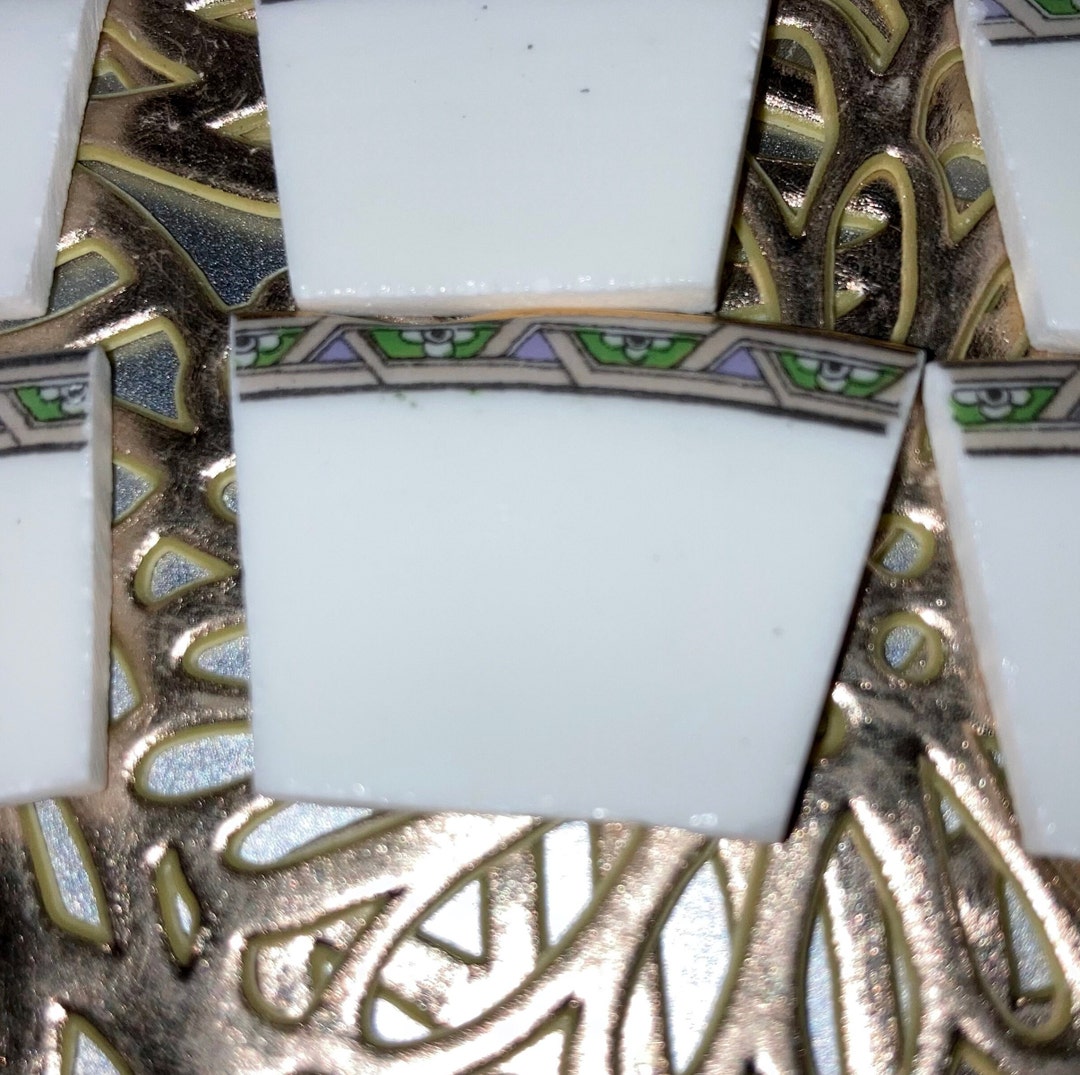 Broken China Mosaic Tiles, Hand Cut Tiles, Vintage China Mosaic Tiles, Jewelry Tile, Broken Dish ...
