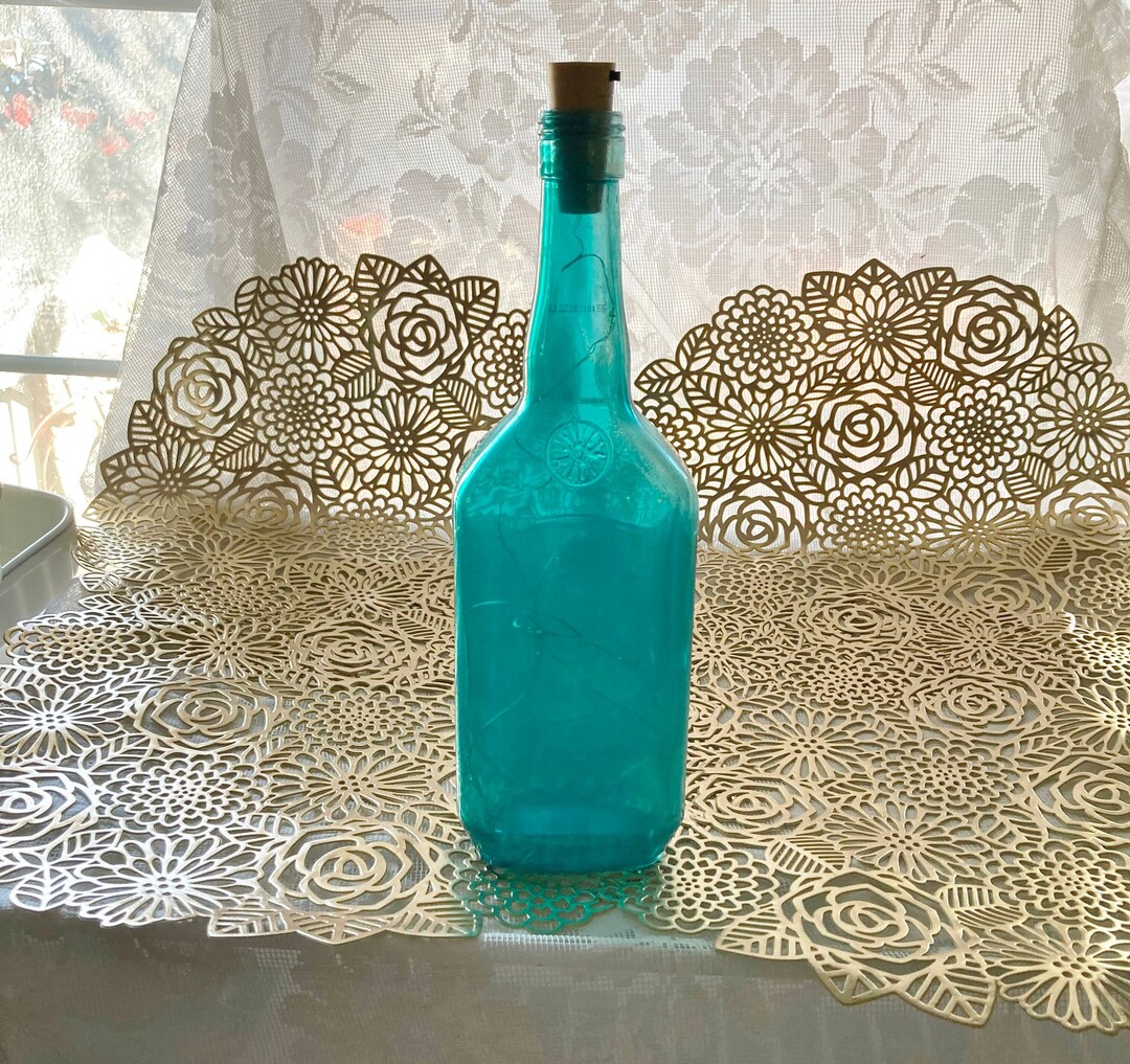 Lighted Bottle, LED Lighted Glass Bottle, Table Lamp, Fairy Light ...