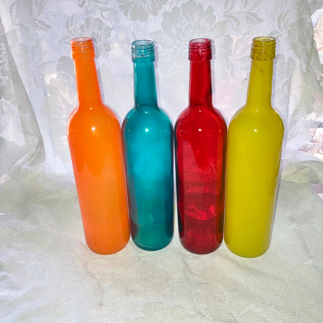 Colored Glass Bottles Tinted Wine Bottles Bottle Tree Bottles Bottle ...