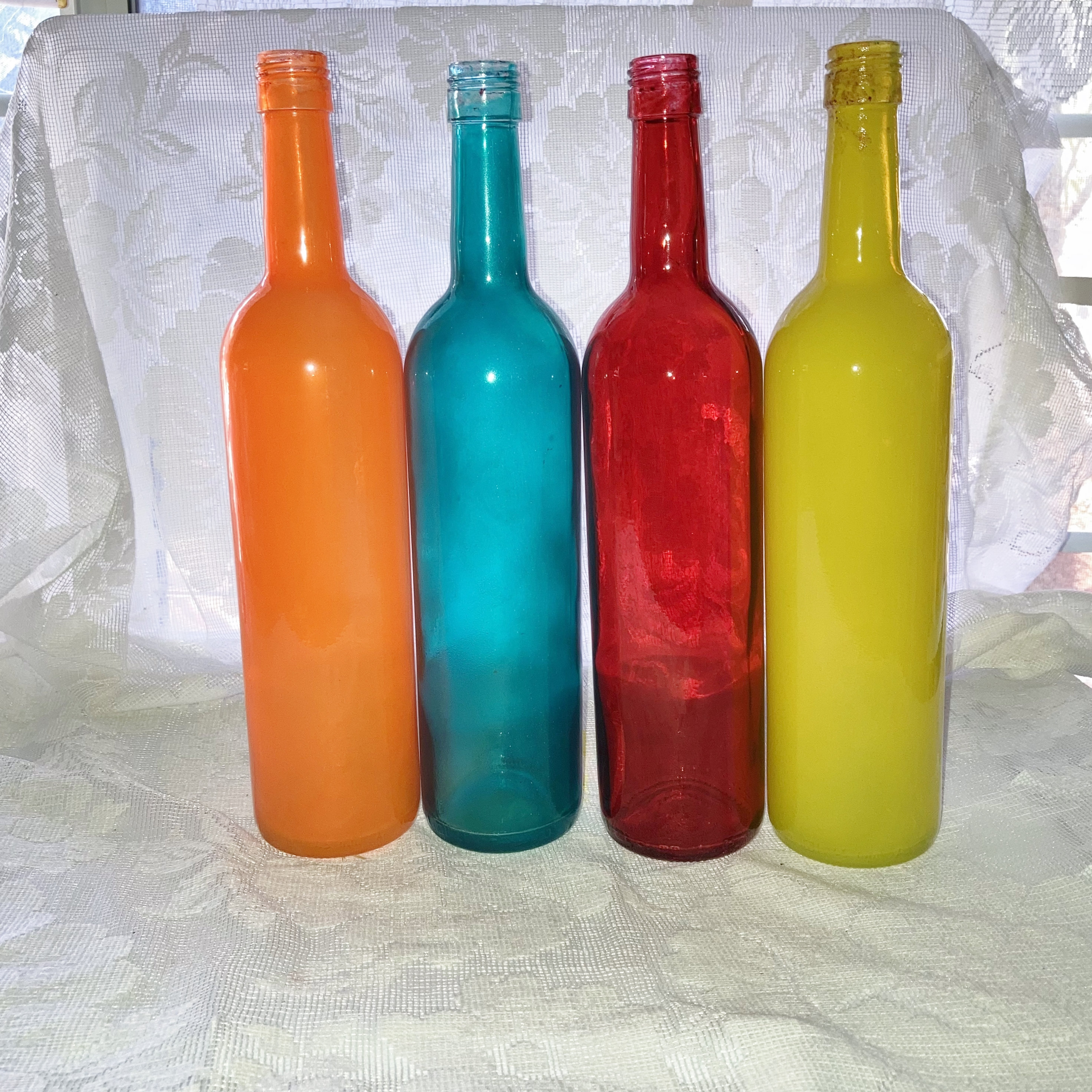 Colored Glass Bottles Tinted Wine Bottles Bottle Tree - Etsy