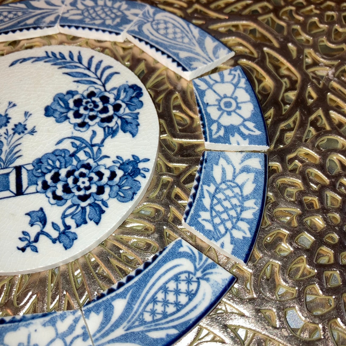 Broken China Mosaic Tiles Hand Cut Tiles Vintage China - Etsy