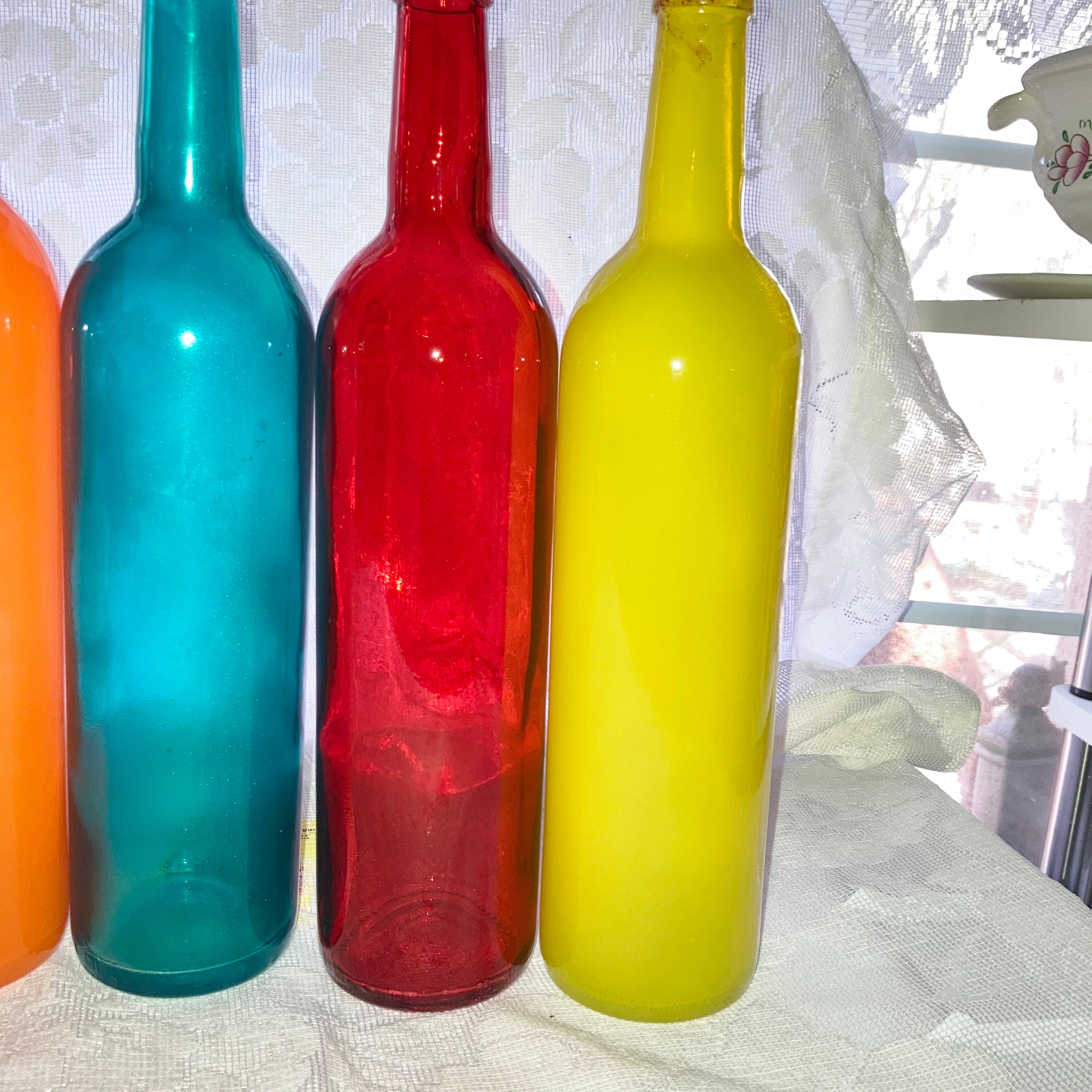 Colored Glass Bottles Tinted Wine Bottles Bottle Tree - Etsy