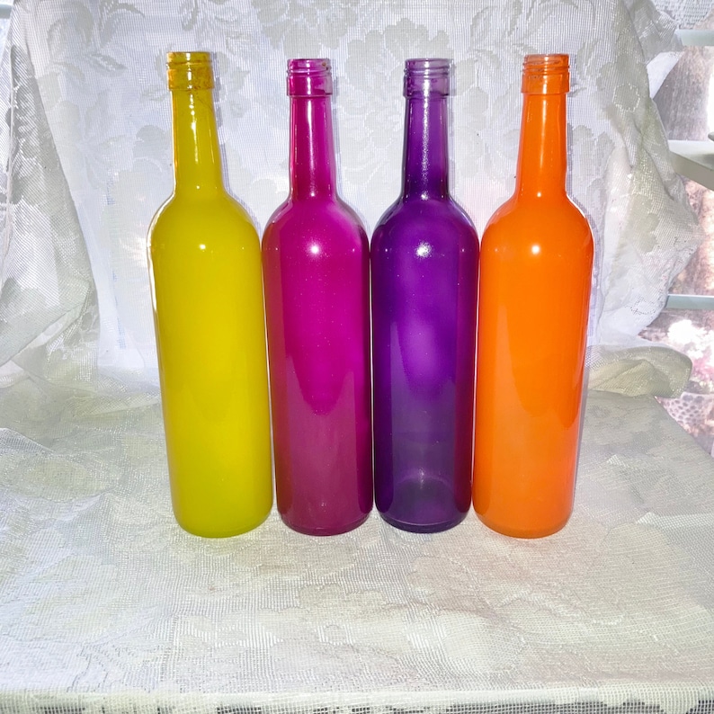 Colored Glass Bottles Tinted Wine Bottles Bottle Tree Bottles Bottle ...