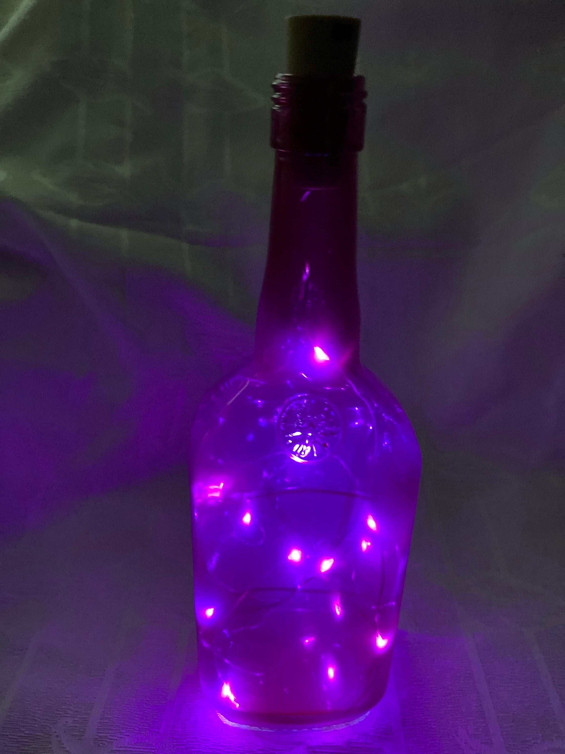 Lighted Bottle LED Lighted Glass Bottle Table Lamp Fairy - Etsy