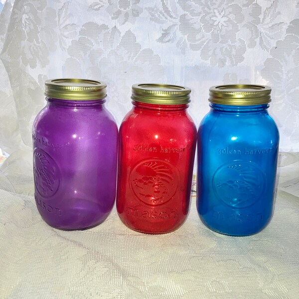 Colored Mason Jars - Etsy