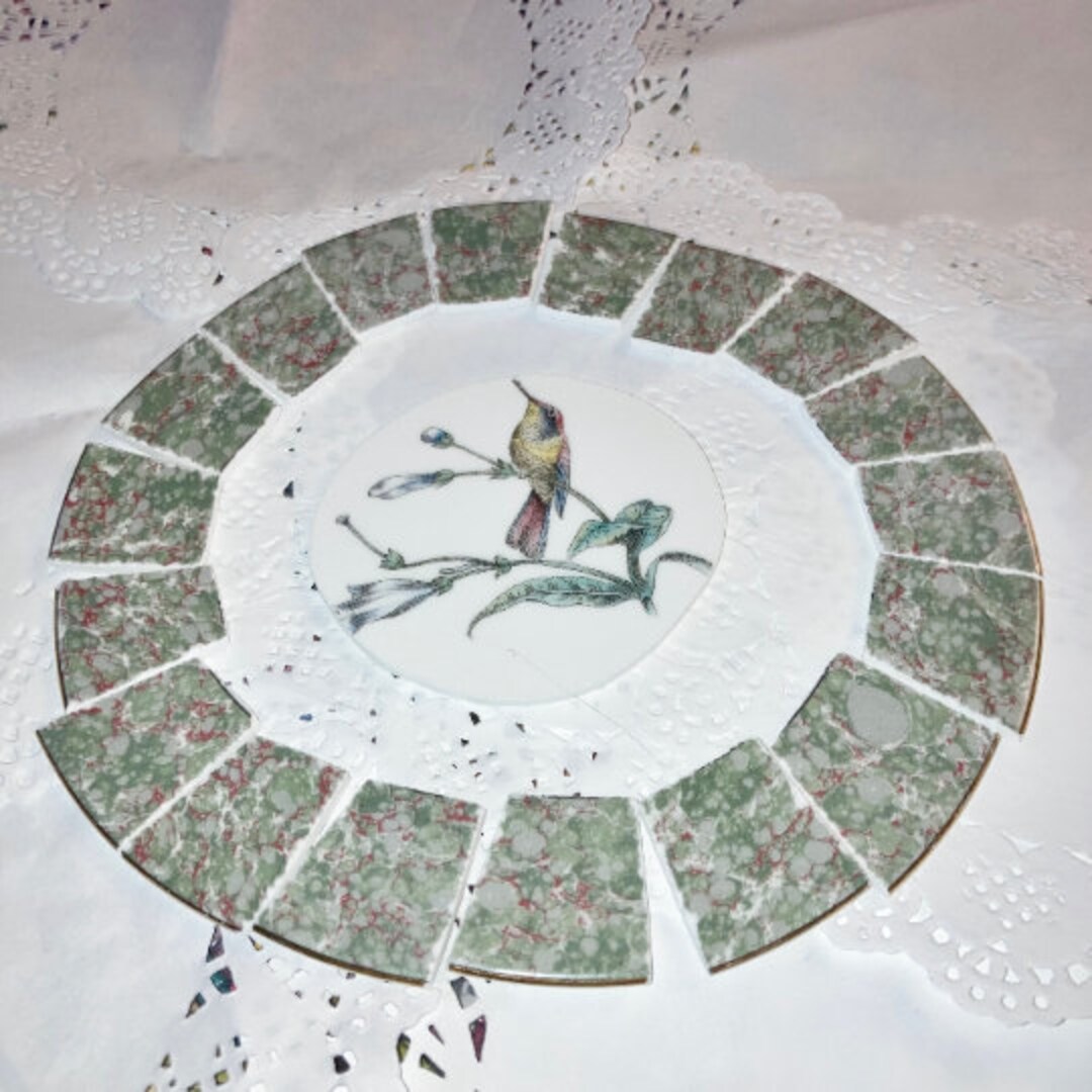 Broken China Mosaic Tiles, Hand Cut Tiles, Vintage China Mosaic Tiles ...