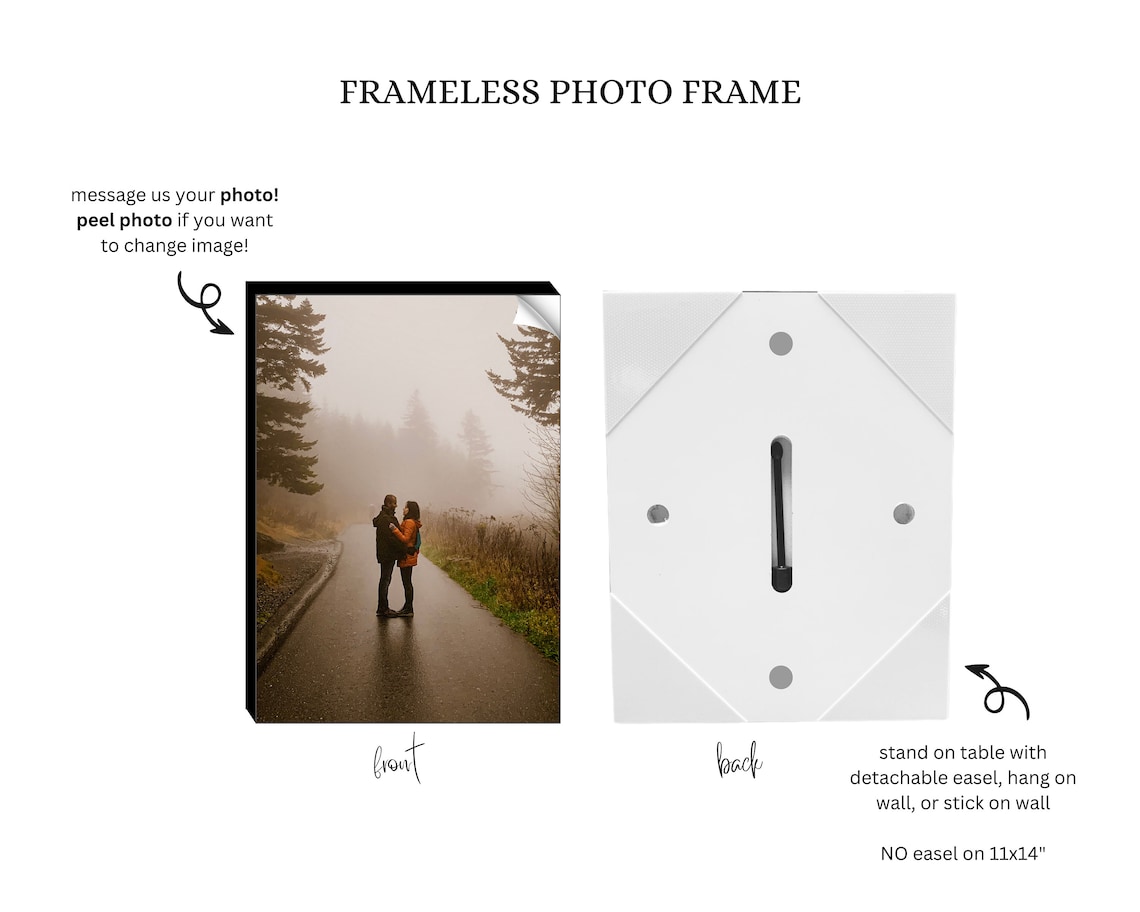 Frameless Photo Frame - Etsy