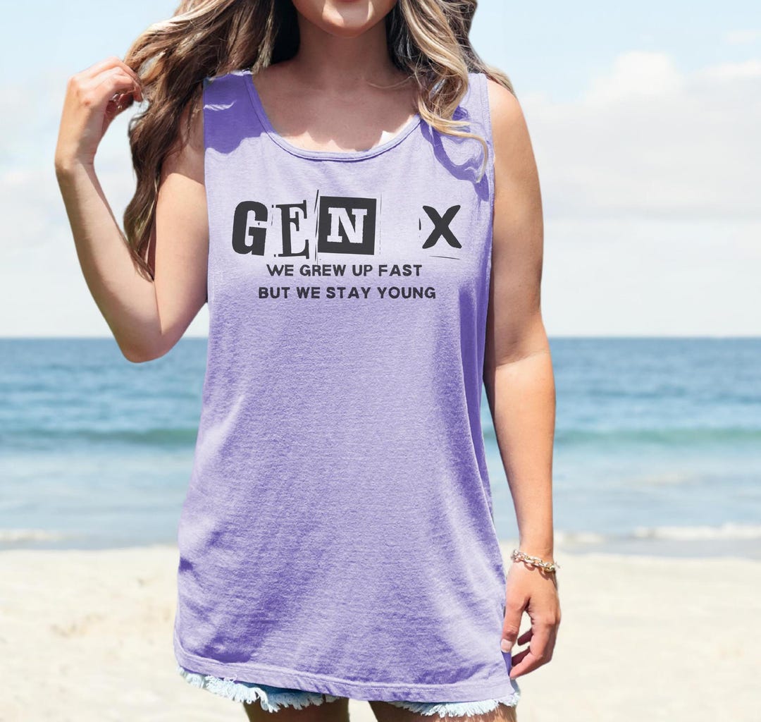 GEN X Tank Top, We Grew up Fast but We Stay Young Unisex Tank, Vintage ...