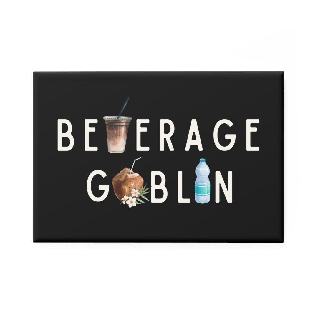 Cute Button Magnet - Beverage Goblin, Fridge Decoration, Kitchen ...