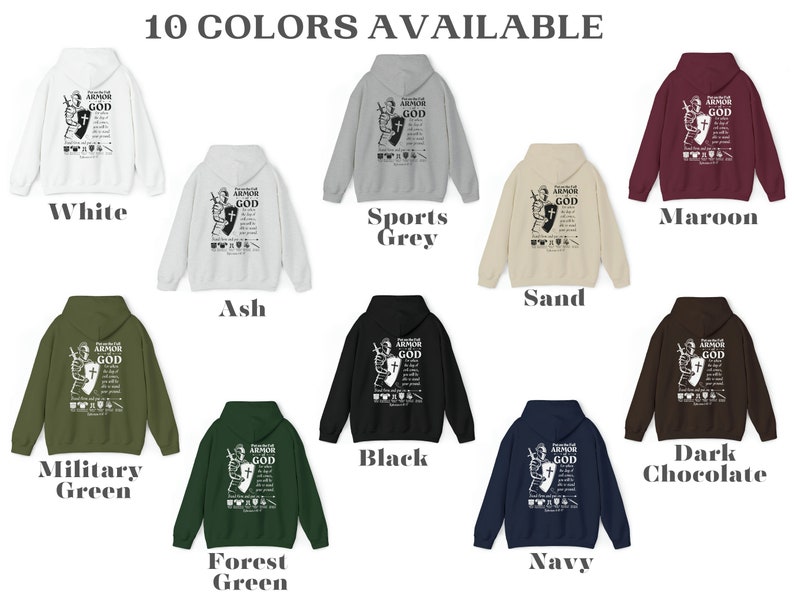 Christian Hoodie Put on the Full Armor of God Hooded - Etsy