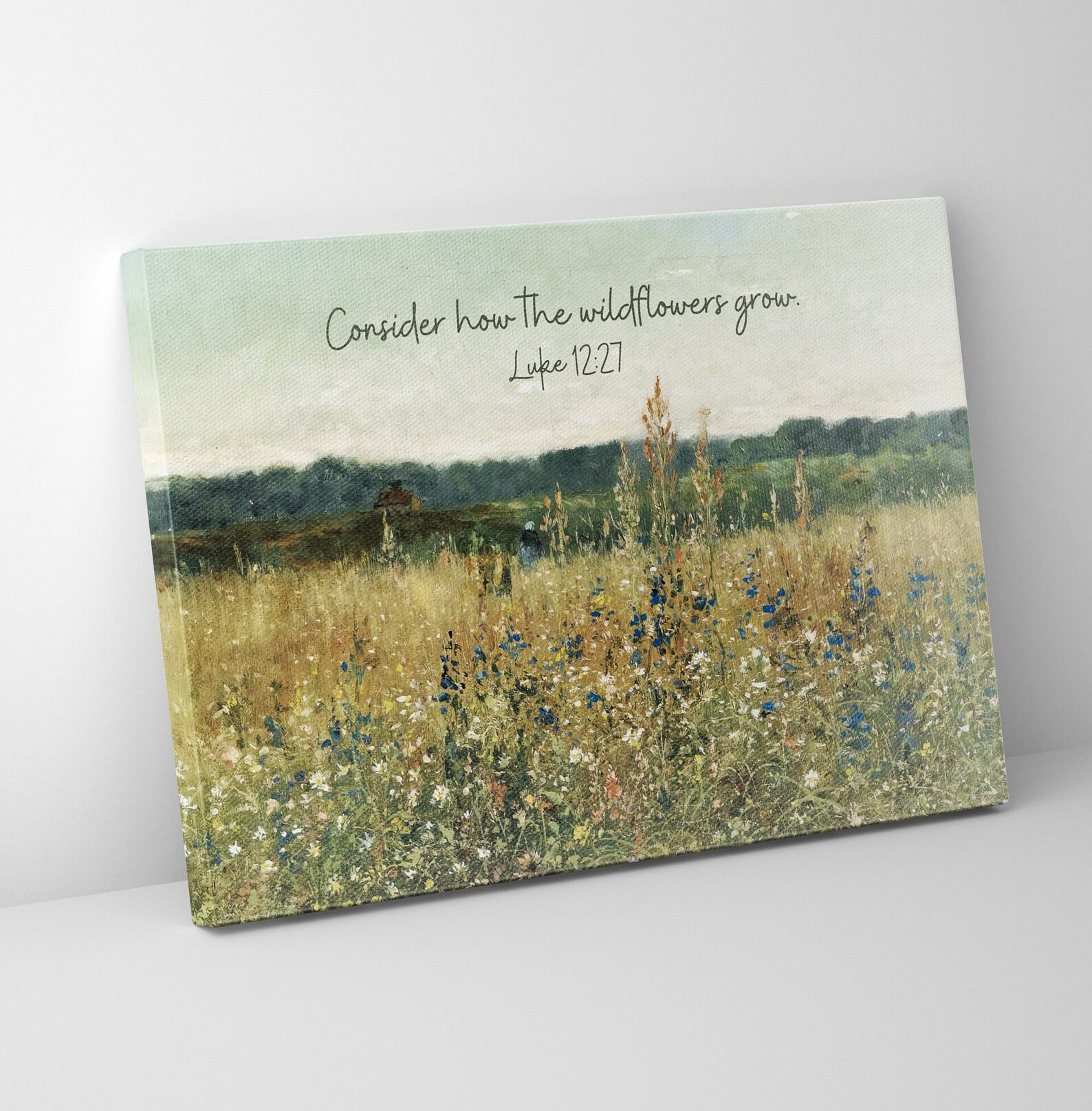 Consider How the Wildflowers Grow Luke 12 Bible Verse Canvas Christian ...