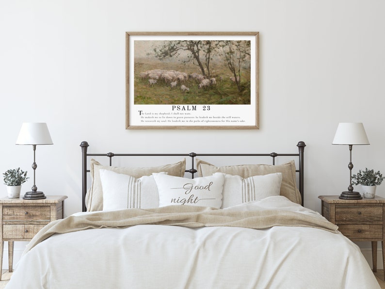 PSALM 23 Wall Art - the Lord is My Shepherd Wall Decor | Christian ...