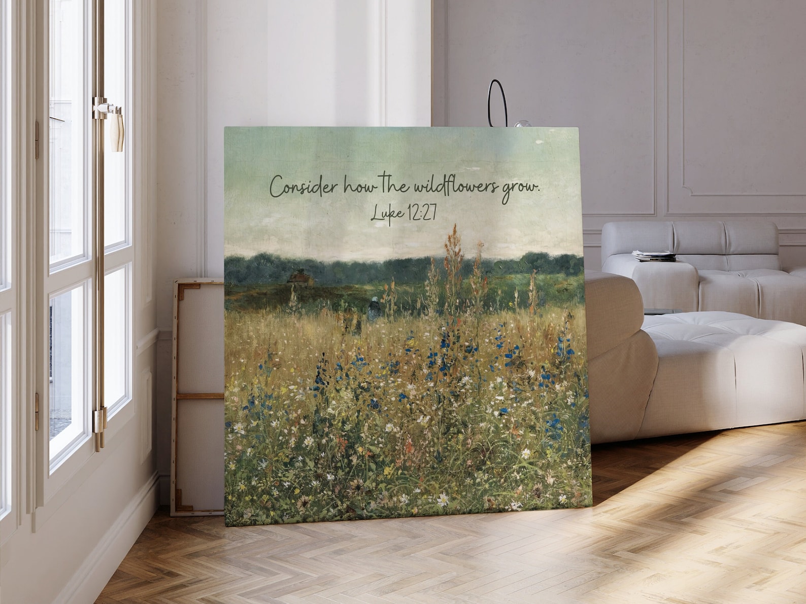 Consider How the Wildflowers Grow - Luke 12 Bible Verse Canvas ...