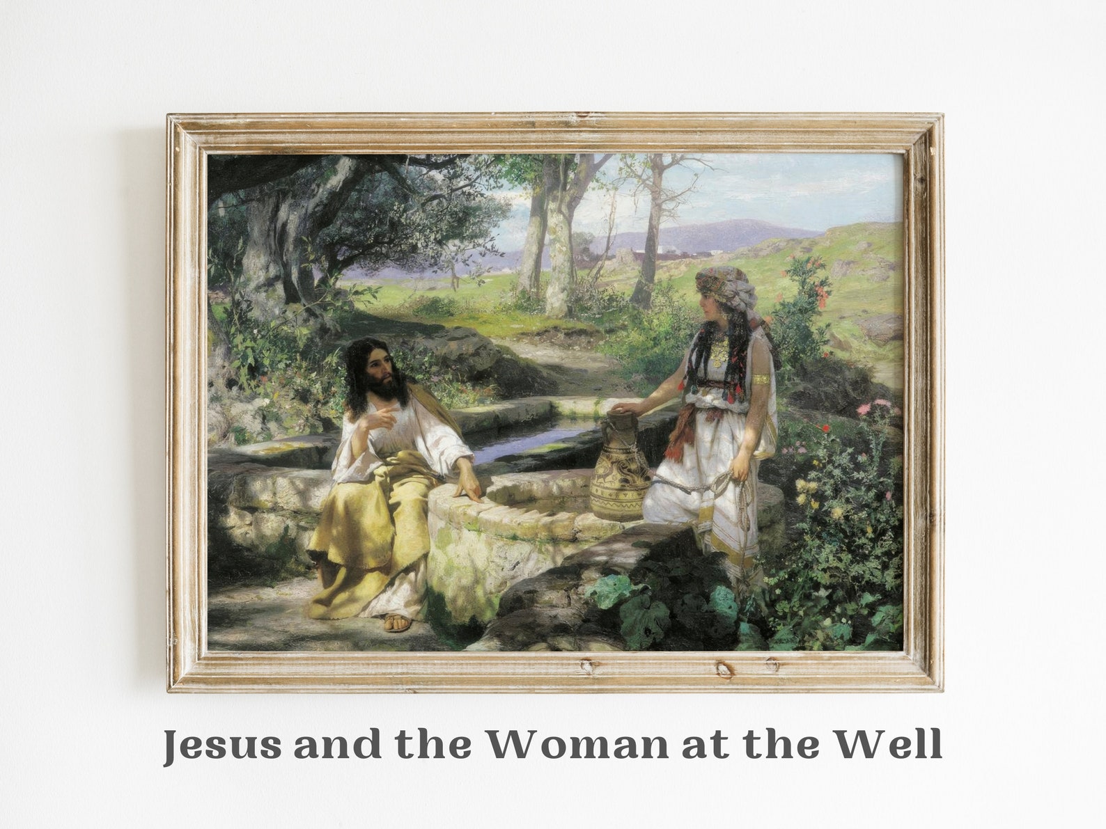 VINTAGE Bible Art - SET of 9 | Scripture Wall Art, Jesus Art, Moses ...