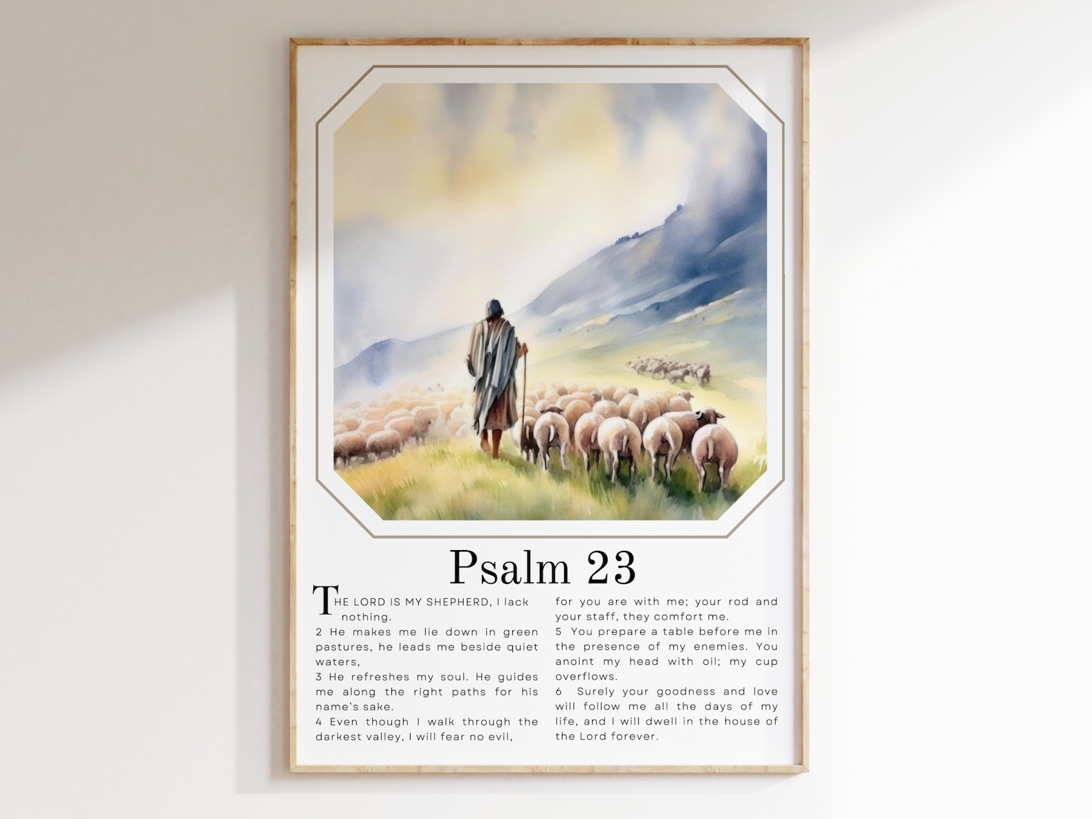 The Lord is My Shepherd Wall Art Psalm 23 Scripture Wall Art - Etsy