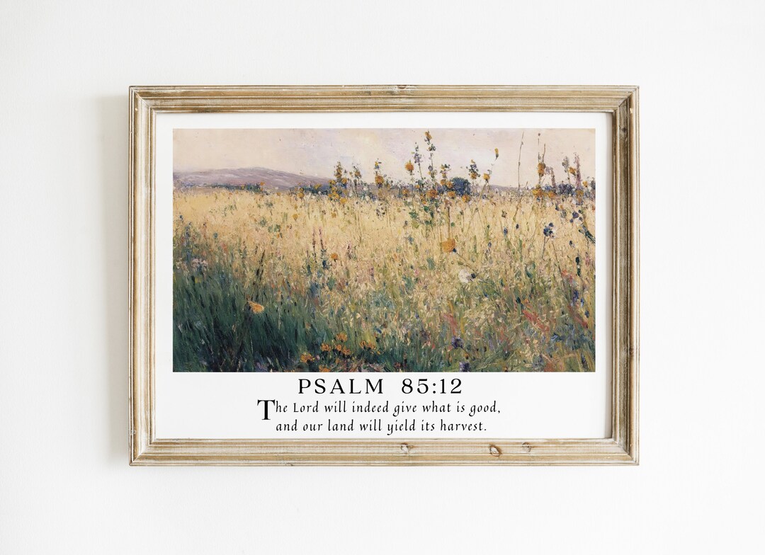 PSALM 85 Wall Art - Oat Field Painting | A Farm Blessing Wall Decor ...