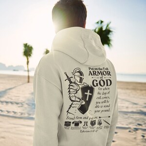 Christian Hoodie - Put on the Full Armor of God Hooded Sweatshirt ...