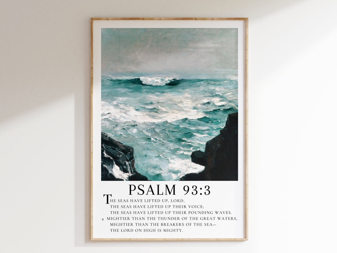 Psalm 93:3-4 Scripture Wall Decor - Mightier Than the Waves | Inspiring ...