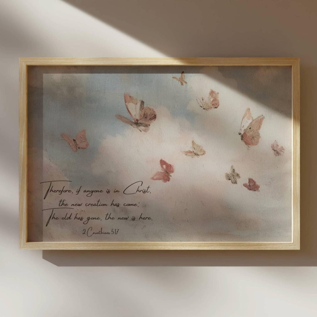 New Creation in Christ 2 Corinthians 5:17 Bible Verse Wall Art ...