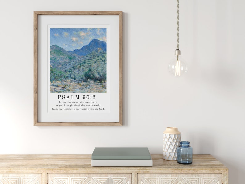 Psalm 90:2 Bible Poster Art for Framing Christian Decor - Etsy