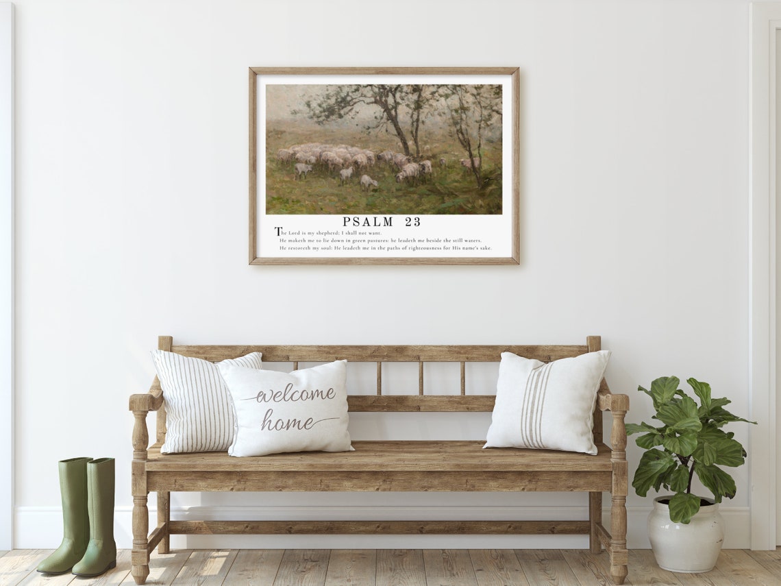 PSALM 23 Wall Art - the Lord is My Shepherd Wall Decor | Christian ...