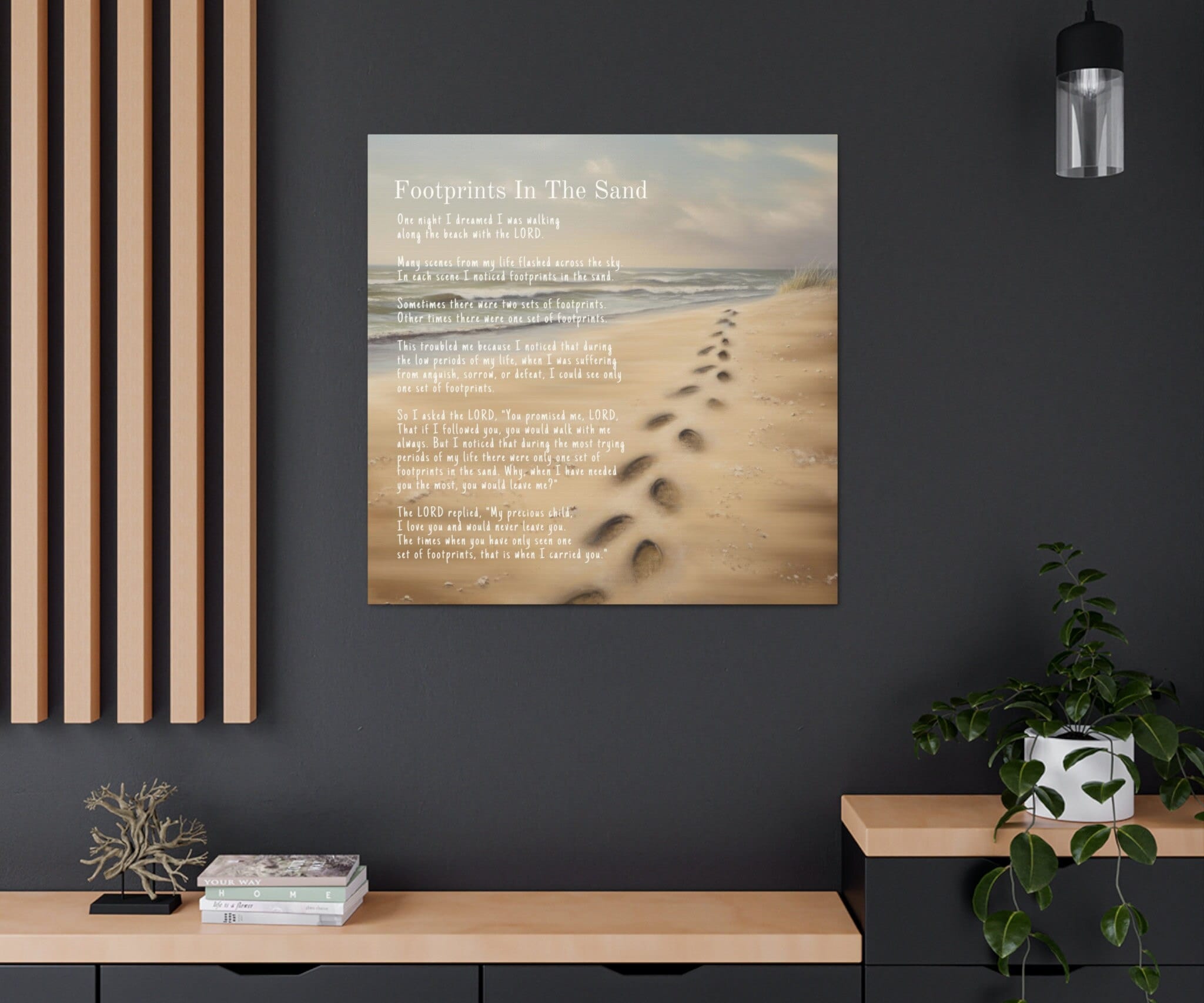 Footprints in the Sand Canvas Gallery Wrap | Inspirational Wall Art ...