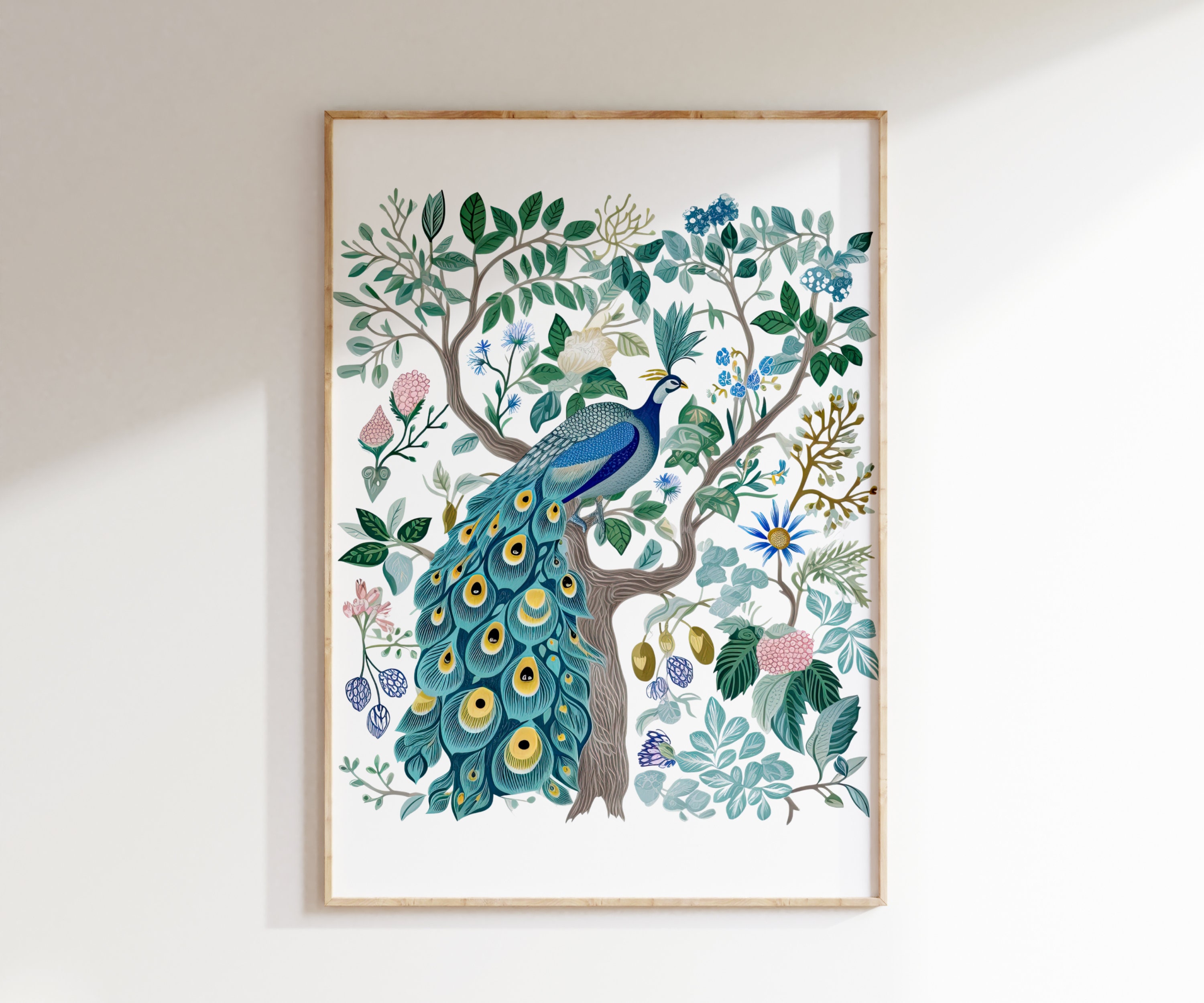 Peacock Art Print Peacock Wall Decor Peacock Painting - Etsy