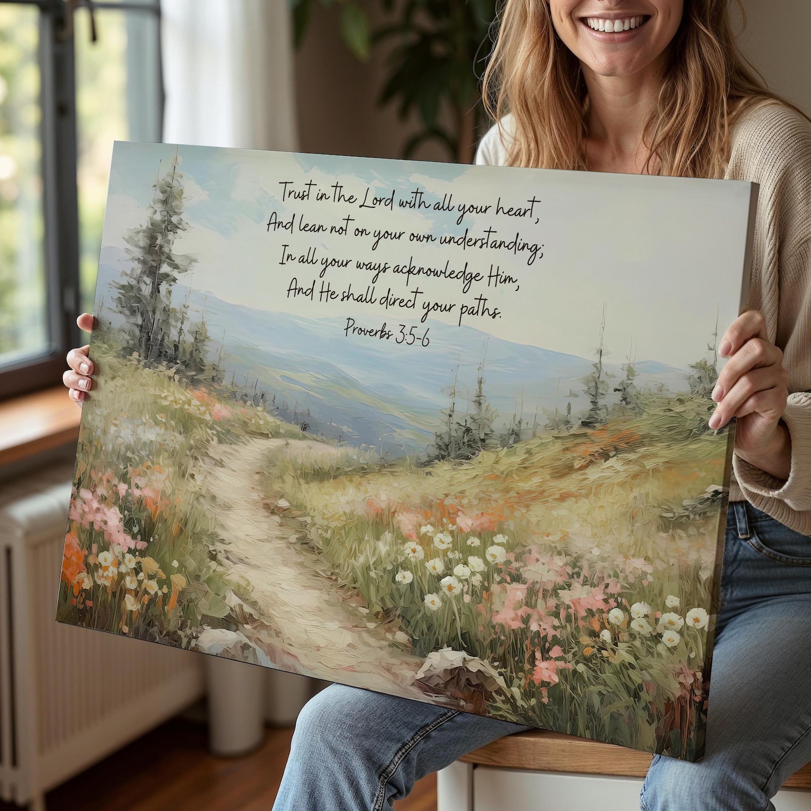 Trust in the Lord Canvas - Direct Your Paths Proverbs 3 Bible Verse ...