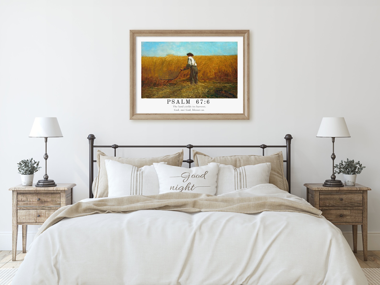 Blessings on the Farm, Vintage Farm Painting and Bible Verse for ...