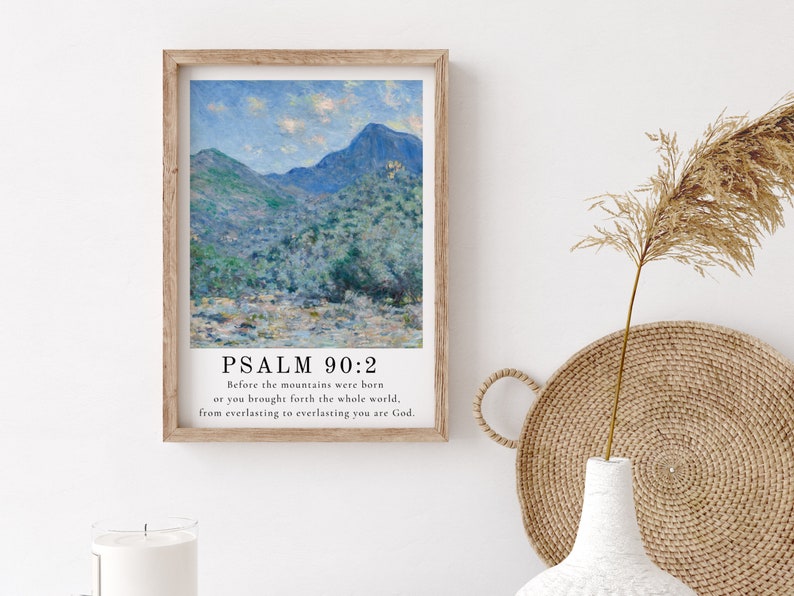 Psalm 90:2 Bible Poster Art for Framing Christian Decor - Etsy