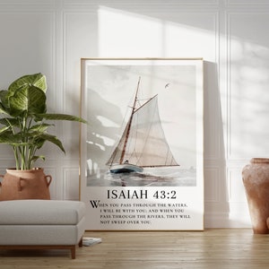 Isaiah 43:2 Bible Verse Wall Art PRINTABLE Scripture Wall - Etsy