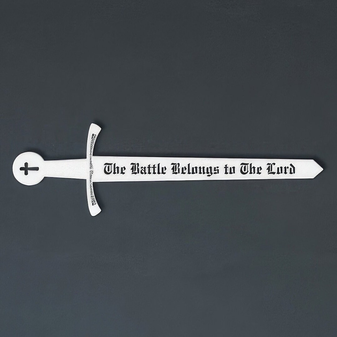 Metal Sword Art - the Battle Belongs to the Lord | Christian Metal Wall ...
