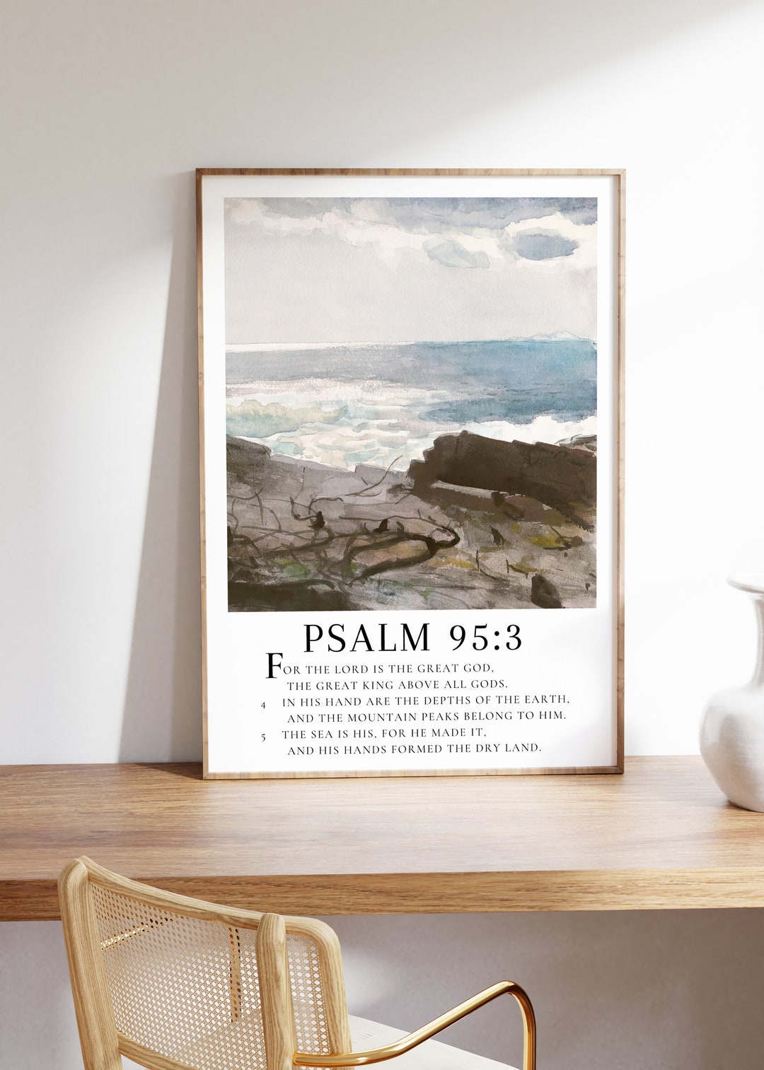 Psalm 95:3 Scripture Wall Art | Bible Verse Wall Decor, Inspiring ...