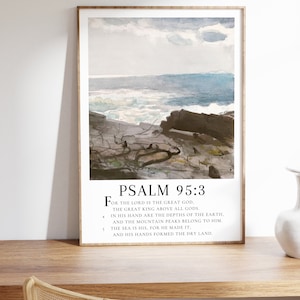 Psalm 95:3 Scripture Wall Art | Bible Verse Wall Decor, Inspiring ...