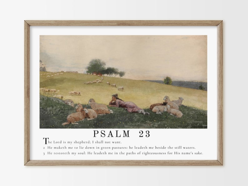 PSALM 23 the Lord is My Shepherd Wall Art PRINTABLE Psalm - Etsy
