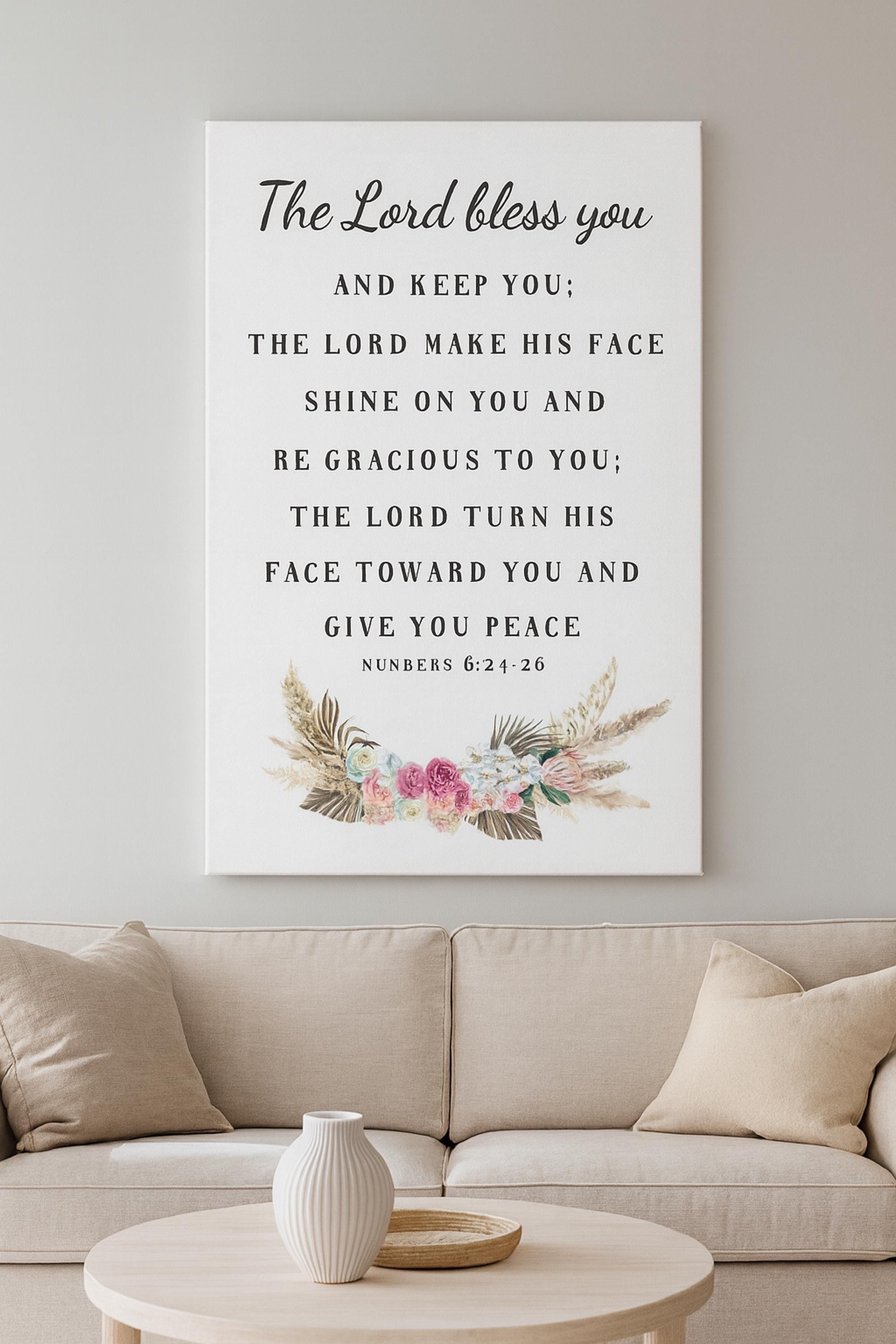 The Blessing - the Lord's Blessing Canvas | the Lord Bless You and Keep ...