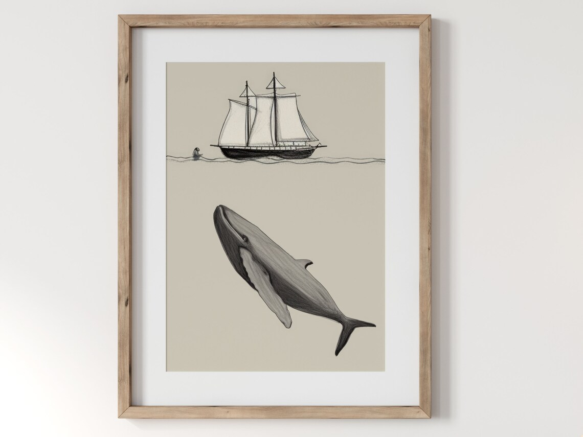 Jonah and the Whale Art Jonah and the Big Fish Old Testament Bible Wall ...