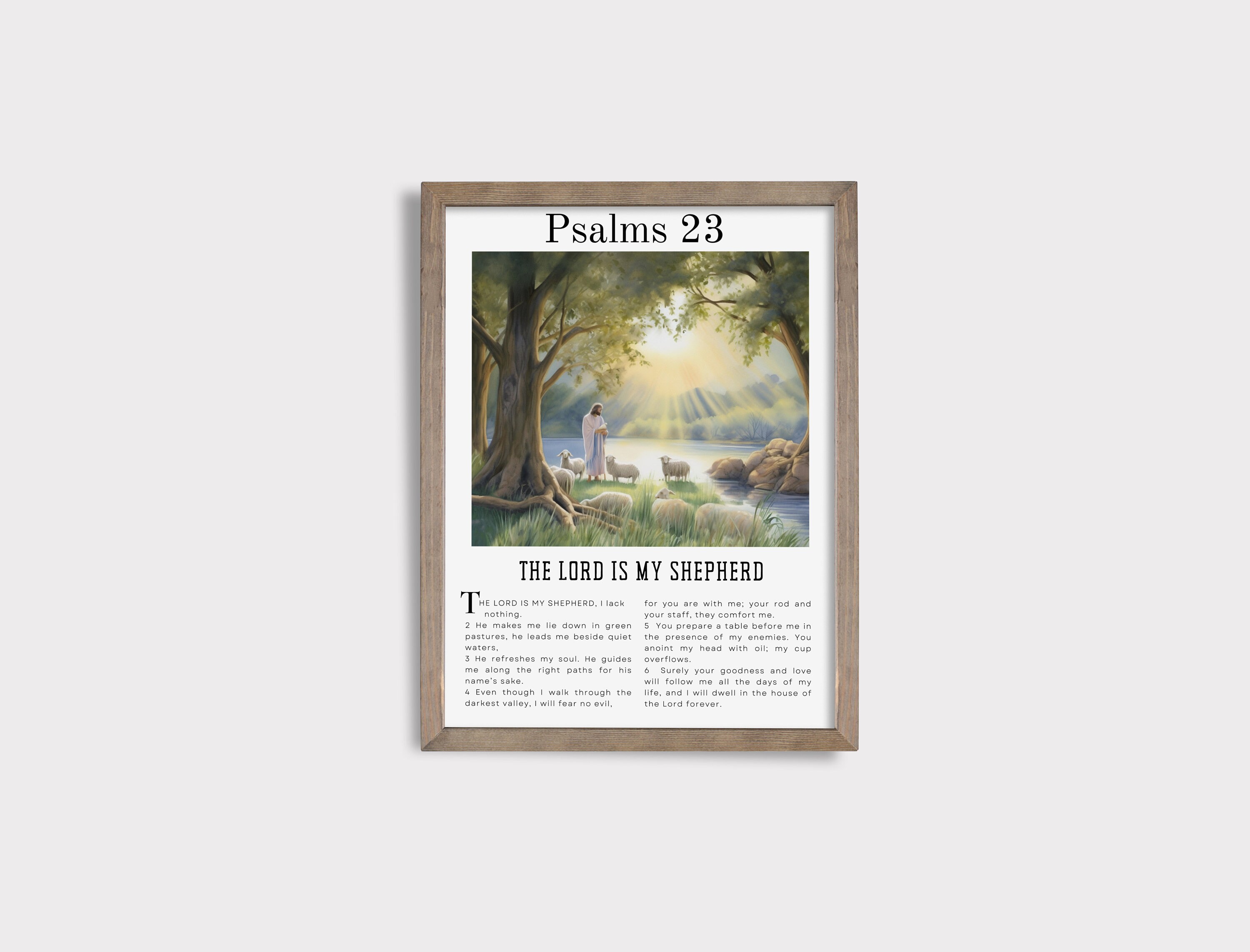 PRINTABLE Lord is My Shepherd Wall Art Bible Verse Wall - Etsy